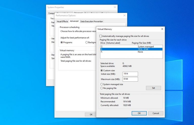 Adjust Virtual Memory on windows 10 or windows 11 (A Quick Guide)