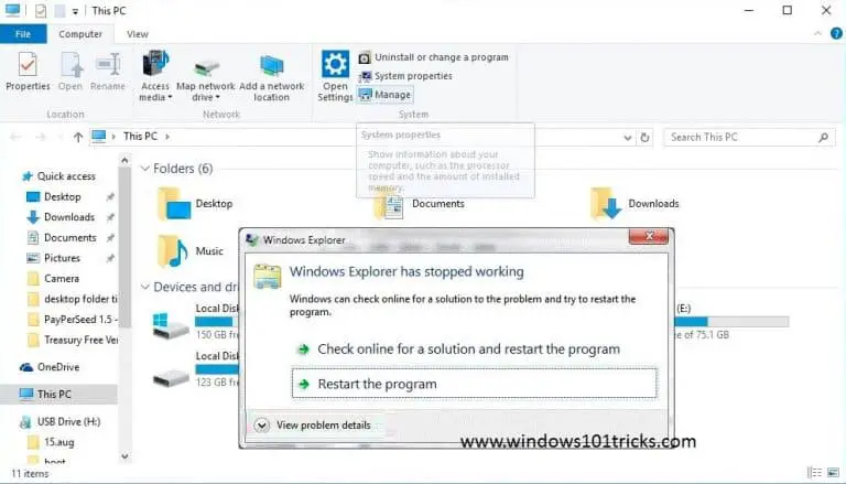 Solved: Windows Explorer Keep Crashing Or Windows Explorer has Stopped working