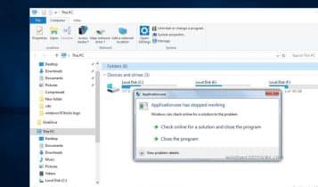 Fix Application exe has stopped working error on Windows 10