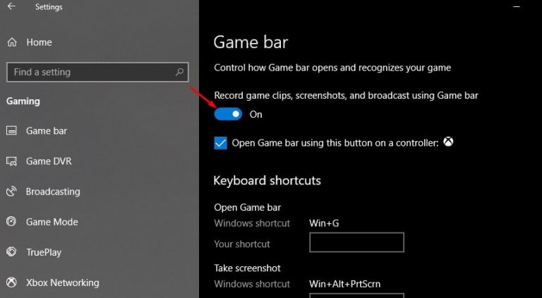 Windows 10 Xbox Game bar not working or opening? Here how to fix