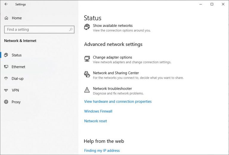 How to Reset Network Settings in windows 10