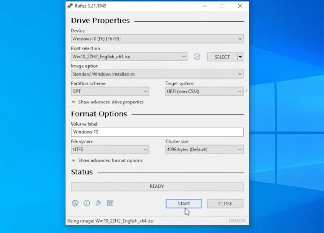 Create Windows 10 Bootable USB Drive (Installation Media)