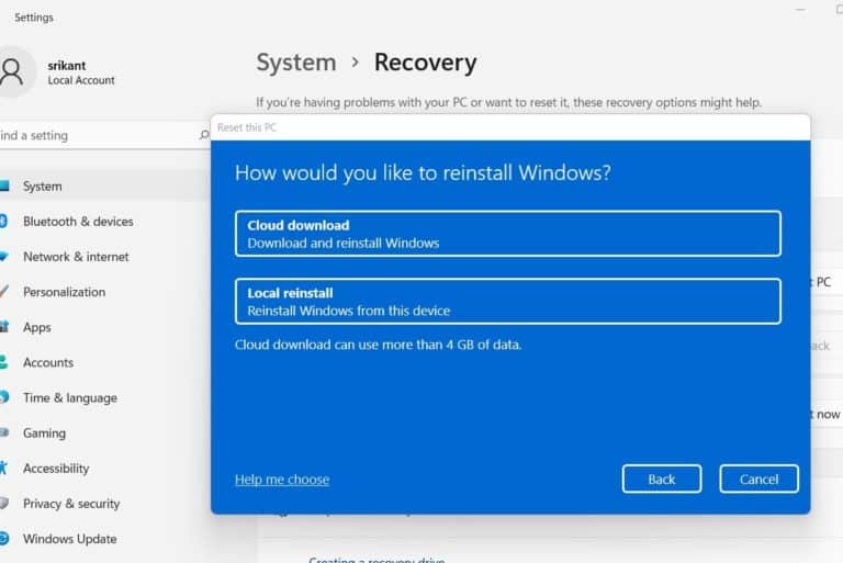3 Ways to Factory Reset windows 11 without losing data