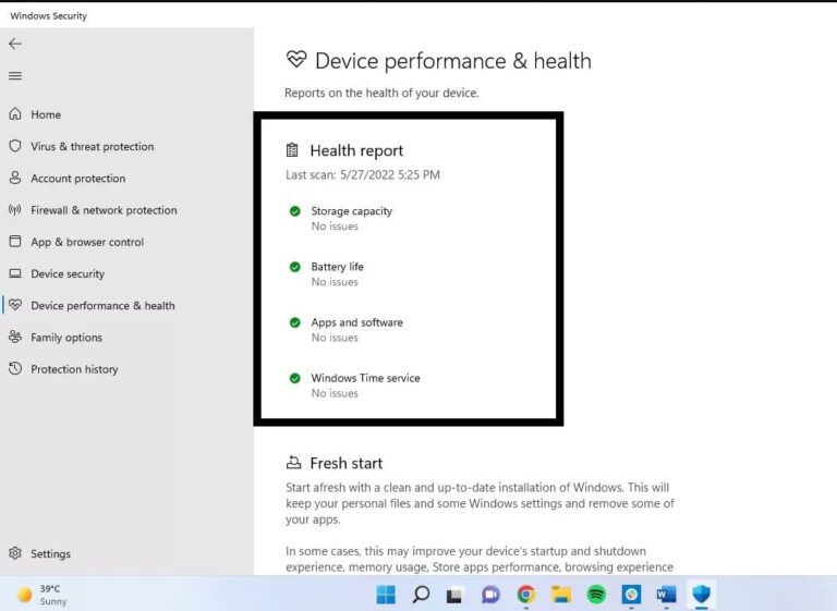 Windows 11 : Check computer health to ensure it running smoothly