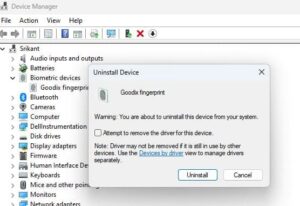 5 ways to fix Fingerprint Sensor Not Working in Windows 11