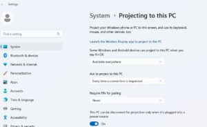 How to connect wireless Display in windows 11 to TV