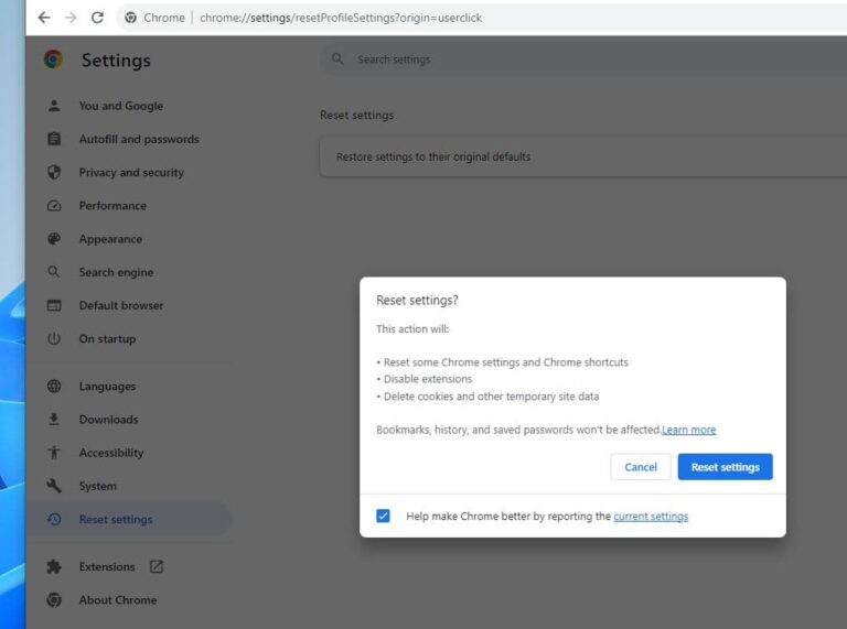 ERR_CONNECTION_RESET error on Google Chrome (8 Solutions)