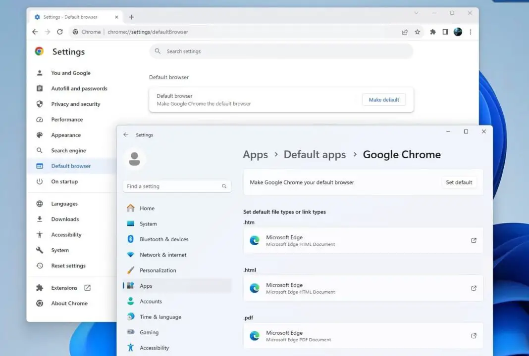How to Make Chrome Default Browser on Windows 11