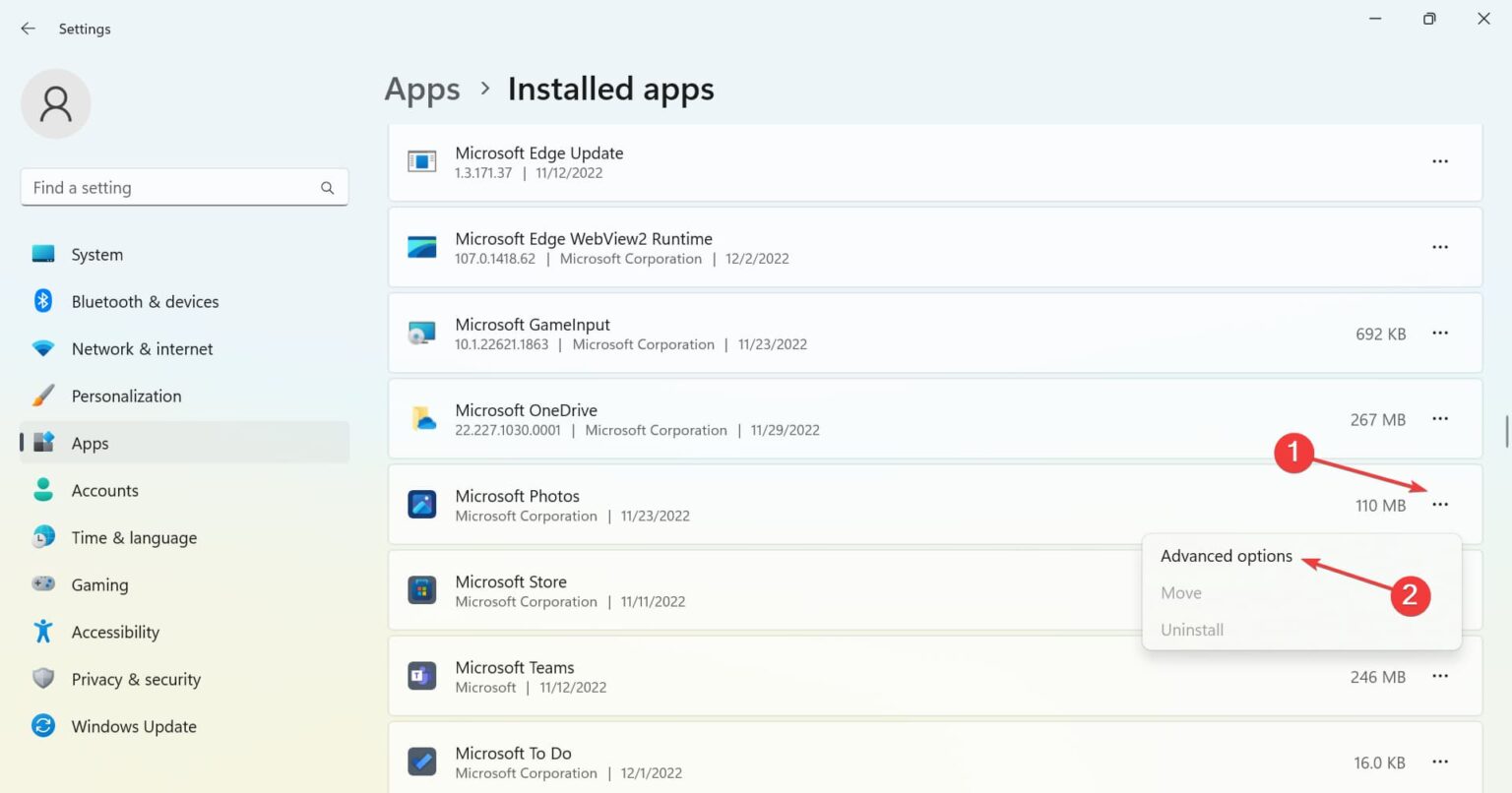 How to Repair or reset the Photos app Windows 11