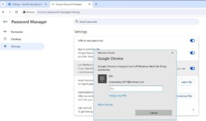 How to Turn off Windows Hello for Chrome Passwords