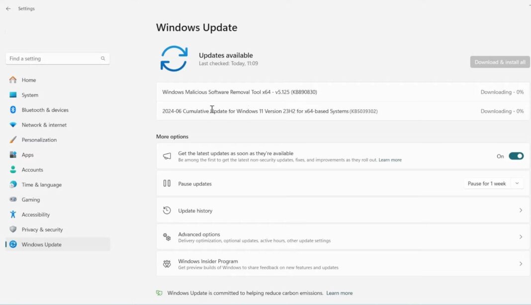 KB5039302 Brings 24H2 Features to Windows 11 Versions 22H2/23H2